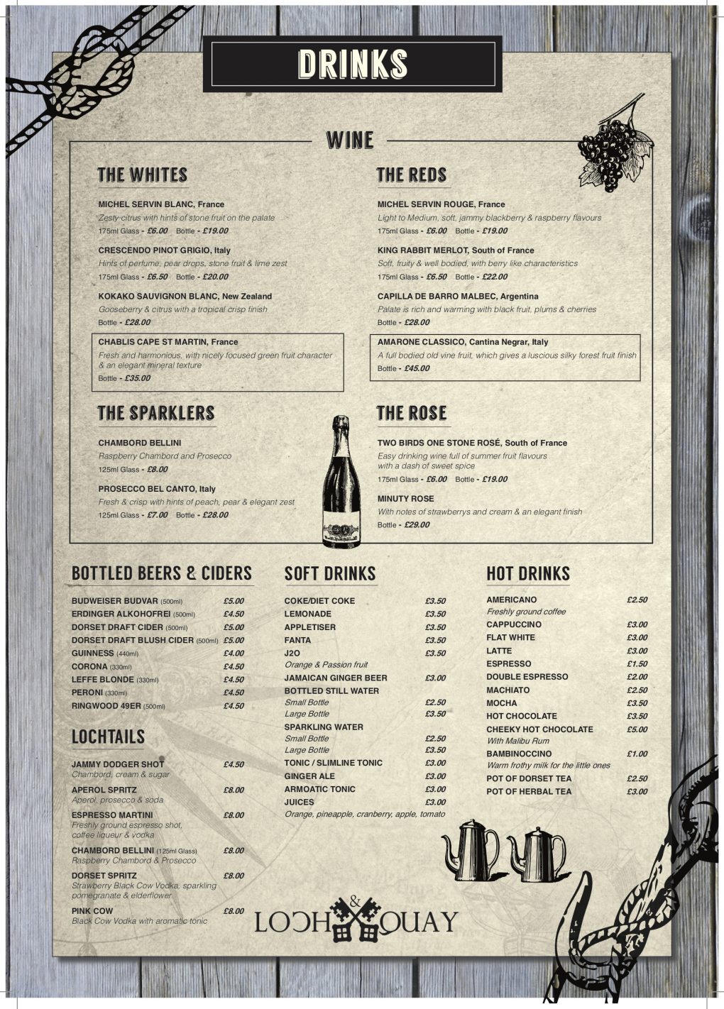 DRINKS MENU